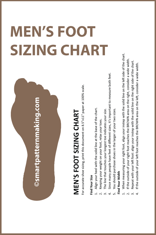 Foot Sizing Chart – Shoe Size Template PDF Download