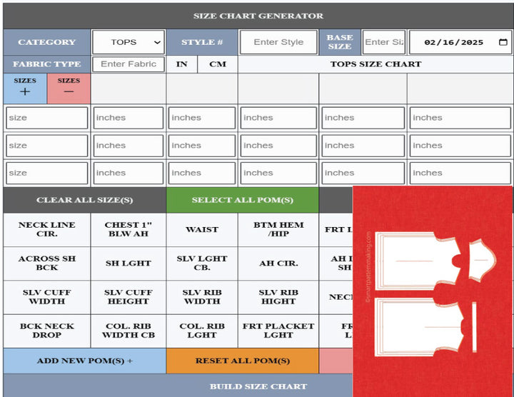 Simplifying General Sewing Data (GSD) for the Clothing Industry
