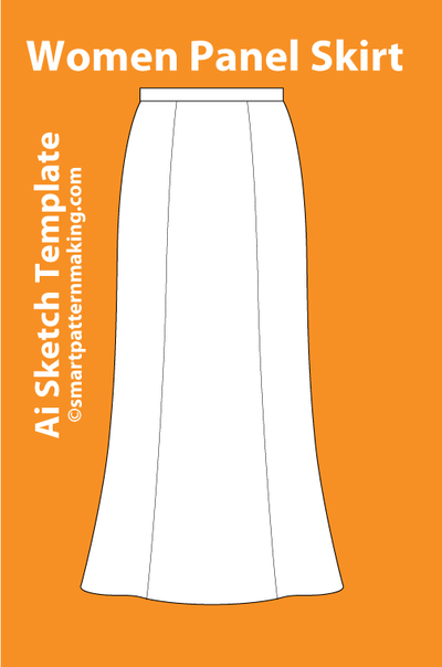 12 Women’s Skirt Sketch Templates – AI & PDF Files