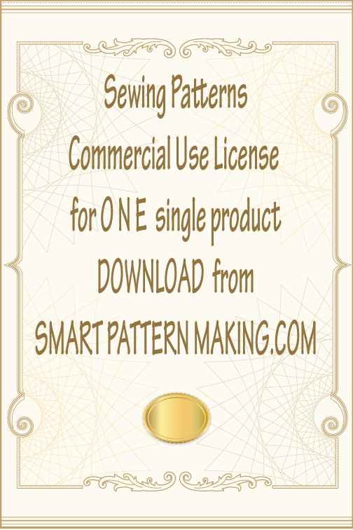 Sewing Patterns Commercial Use License For O N E Single Product DOWNLO