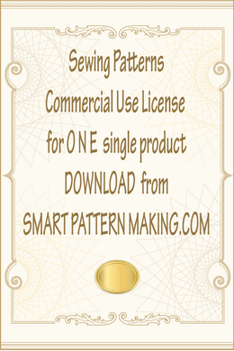Sewing Patterns Commercial Use License For O N E Single Product DOWNLO